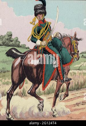 Garde Impériale officier des chasseurs à pied, fusilier-chaseur et ...