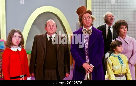 GENE WILDER, ROY KINNEAR, JACK ALBERTSON and PETER OSTRUM in WILLY WONKA AND THE CHOCOLATE ...