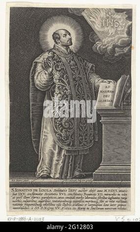 Saint Ignatius de Loyola worship IHS Monogram, Schelte Adamsz. Bolswert ...