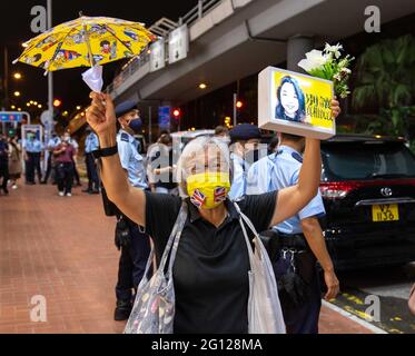Hong Kong social activist Alexandra â€˜Grandmaâ€™ Wong outside West ...