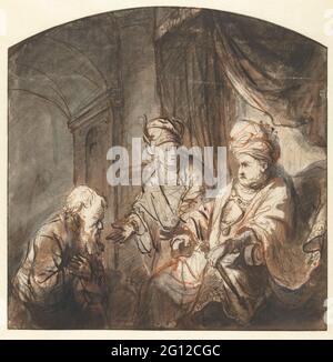 Joseph, Pharaoh presents his father Stock Photo - Alamy