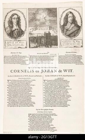 Portraits of the De Wit brothers, 1672, Gaspar Bouttats, 1672 print ...