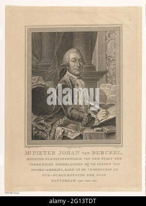 Portrait of Pieter Johan van Berckel, Abraham Jacobsz. Hulk, 1787 print ...
