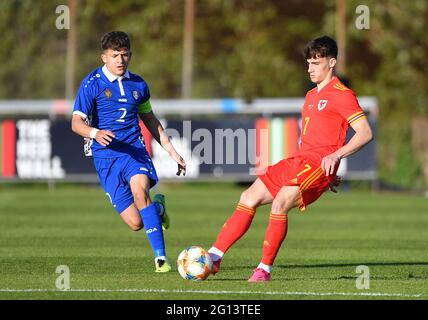 Wales' Niall Huggins during the UEFA Euro Under 21 Group E Qualifying ...