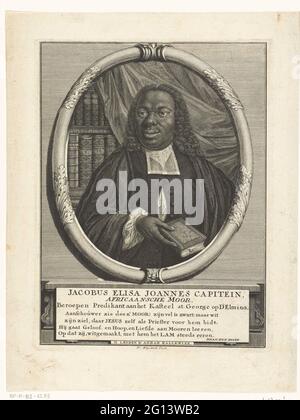 Portrait of preacher Jacobus Elisa Johannes Capitein Stock Photo - Alamy