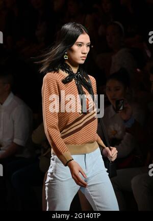 Models on the runway during the Coach Fashion show at New York Fashion ...
