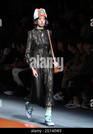 Models on the runway during the Coach Fashion show at New York Fashion ...