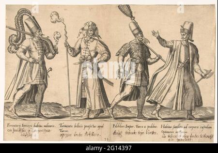 Clothing by Ottoman soldiers around 1580, Abraham de Bruyn, 1581 Print ...