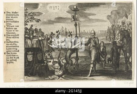Maurits appointed as stadtholder, 1585, Allegory on the appointment of ...