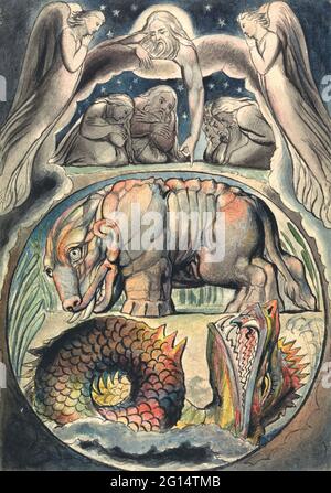 William Blake - Behemoth and Leviathan Stock Photo - Alamy