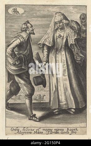 Man, dressed according to the fashion of about 1620, Man, standing in ...
