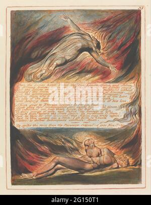 William Blake - Jerusalem, Plate 35, ''Then the Divine hand....'' Stock ...