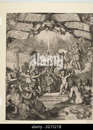 Allegory of the marriage of Franciscus Mollo and Anna Maria Ooms, 1674 ...