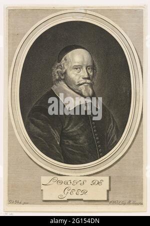 Portrait of Louis de Geer; Louis de Geer. Bust portrait of the Dutch ...