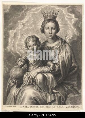 Maria with crown and globe and child with scepter, Schelte Adamsz ...