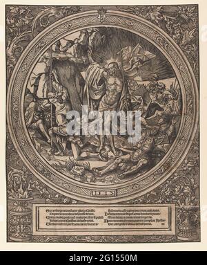 The inscription Easter in a round frame from matcha tea. Spring ...