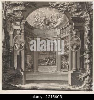 . Portrait in a Menno Simons medallion, the founder of the mennists or ...