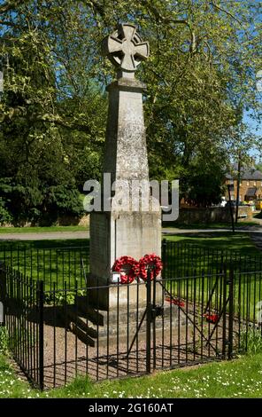 The village war memorial, Walgrave, Northamptonshire, England, UK Stock ...
