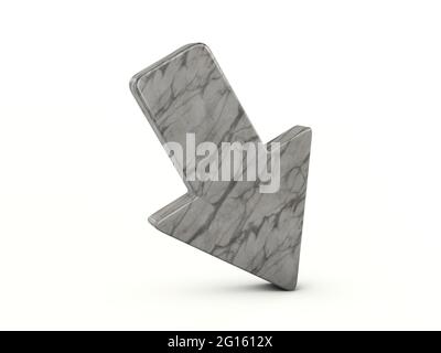 Marble arrow symbol on a white background. 3d illustration Stock Photo ...