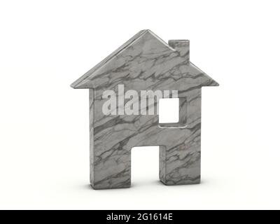 Marble house symbol on a white background. 3d illustration Stock Photo ...