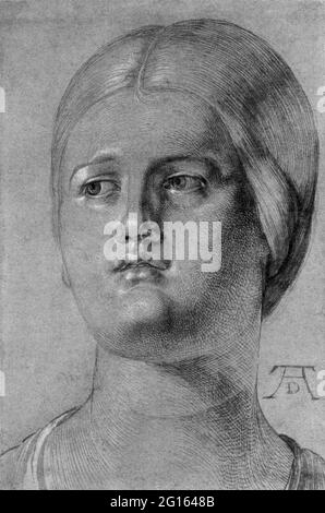 Albrecht Dürer - Head Woman 1 Stock Photo - Alamy