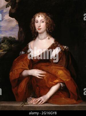 A painting of Mary Hill, Lady Killigrew, after Anthony van Dyck, dated ...