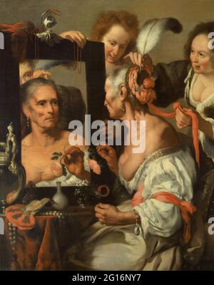 Bernardo Strozzi, Vanitas (Old Coquette). Circa 1637. Oil on canvas ...