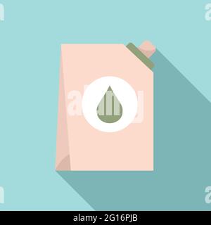 Softener drop pack icon. Flat illustration of Softener drop pack vector ...