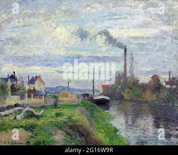 Le Quai du Pothuis à Pontoise 1872 by Camille Pissarro Stock Photo - Alamy