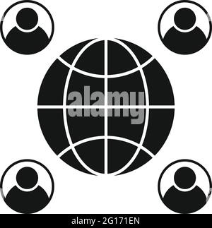 Outsource global group icon, simple style Stock Vector Image & Art - Alamy