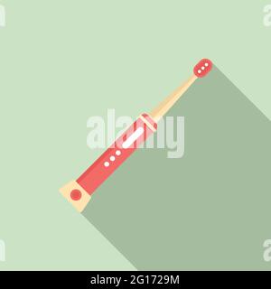 Electric toothbrush anatomy icon. Flat illustration of Electric ...