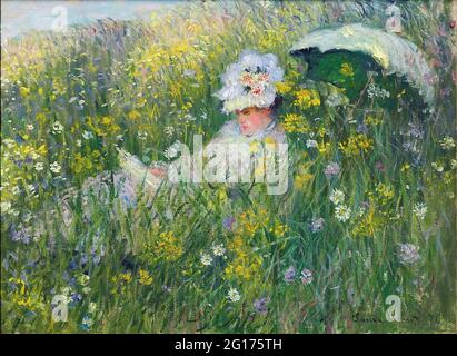 In the Meadow 1876 by Claude Monet Stock Photo - Alamy