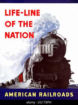 Vintage train poster. American steam train poster of the 400 fleet ...