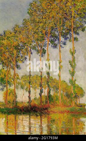 Claude Monet Poplars (Autumn), 1891. The Poplar Series paintings were ...