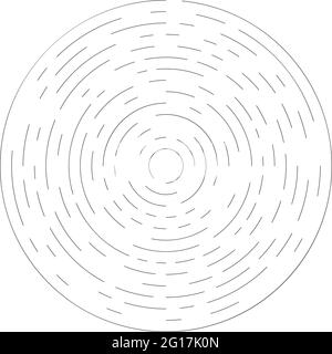 Gyrate, rotating segmented lines circular element – Stock vector ...