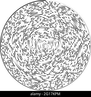 Gyrate, rotating segmented lines circular element – Stock vector ...