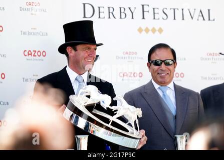 Adayar ridden by Adam Kirby wins the Epsom Derby during the Derby horse ...