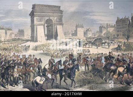 Entry of German troops in Paris, 1871 Stock Photo - Alamy