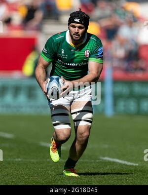 Matt Rogerson of London Irish in action during the European Rugby ...