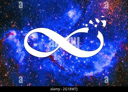 Broken infinity symbol, illustration Stock Photo - Alamy
