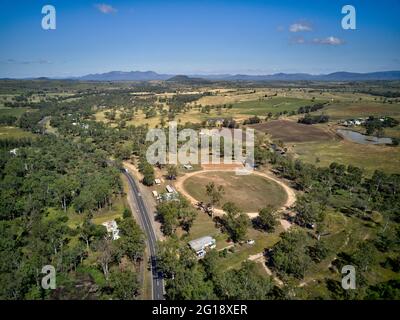 Aerial of the Showgrounds at Biggenden Queensland Australia Stock Photo ...