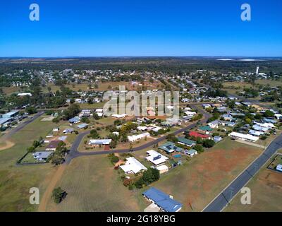 Aerial of housing in Mundubbera North Burnett Queensland Australia ...