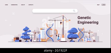 scientists working with DNA researchers making experiment in lab DNA ...