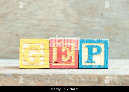 Alphabet letter in word GEP (abbreviation of good engineering practice ...