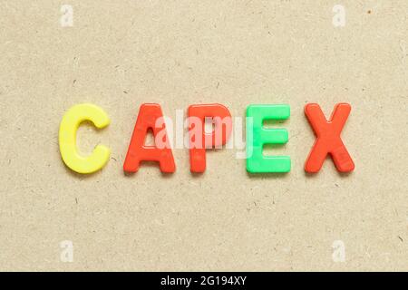 Alphabet letter with word CAPEX (Abbreviation of Capital Expenditure ...