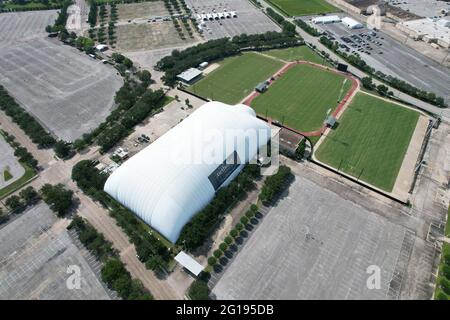 A general overall aerial view of the Houston Texans practice facility ...