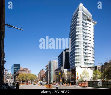 The Standard East Village, 25 Cooper Square, New York NY. exterior storefront of a boutique ...