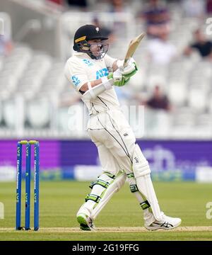 New Zealand's Tom Latham bats during the ICC Champions Trophy cricket ...