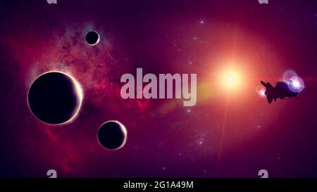 Planets and exoplanets of unexplored galaxies. Sci-Fi. New worlds to ...