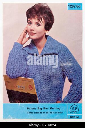 Vintage Knitting Pattern Brochures Stock Photo - Alamy